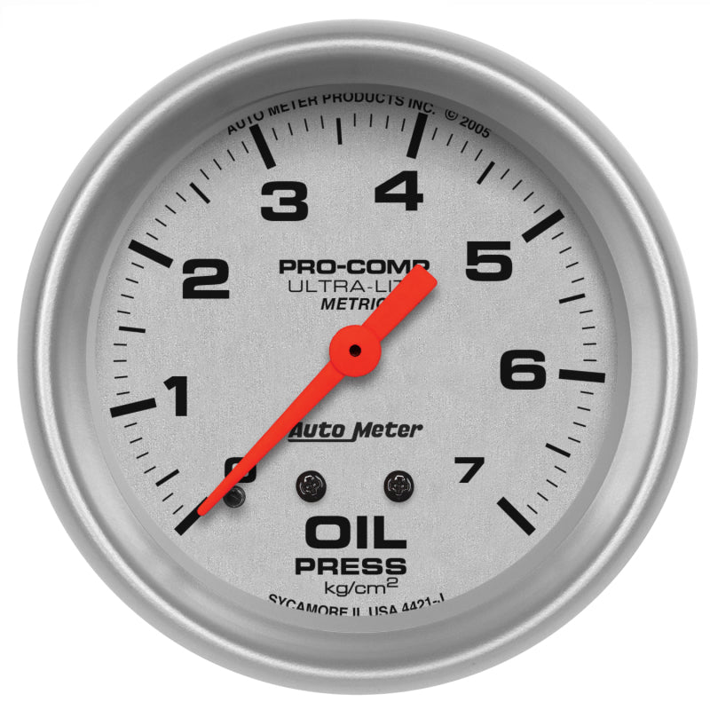 Autometer Ultra-Lite 66.7mm METRIC 0-7 Kg/CM 2 Oil Pressure Mechanical – Blow-By Racing
