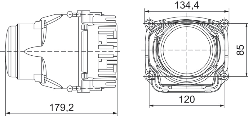 Hella 90mm Bi-LED High - Low Beam 2nd Gen (SAE) Module – Blow-By Racing
