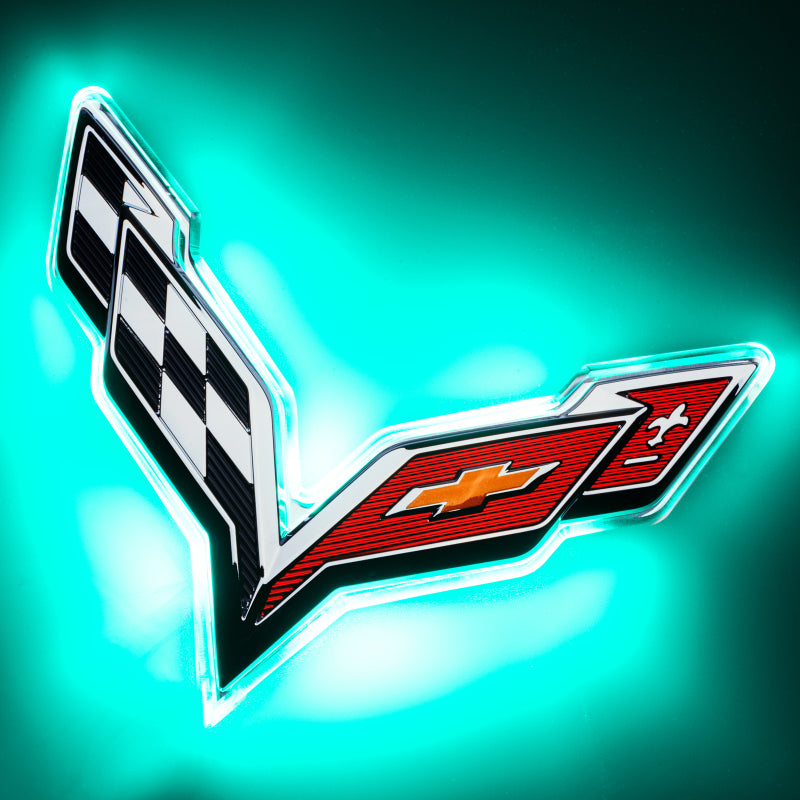 Oracle Chevy Corvette C7 2014–2019 Rear Illuminated Emblem - Aqua ...